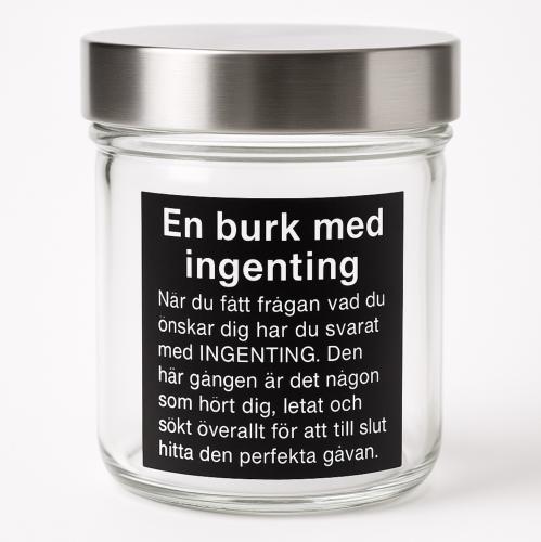 En burk med ingenting - Köp billigt online hos Varuhus1