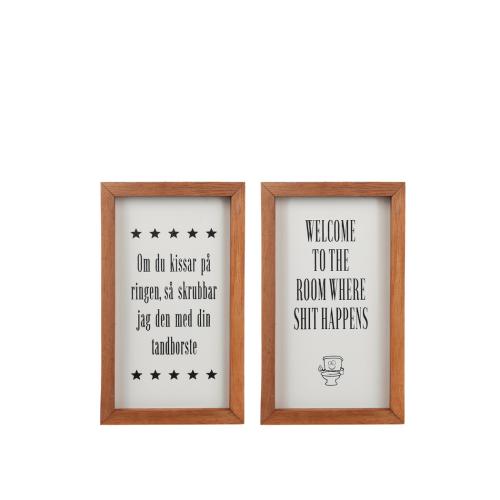 Tavla med rolig text -Toalett - Köp billigt online hos Varuhus1