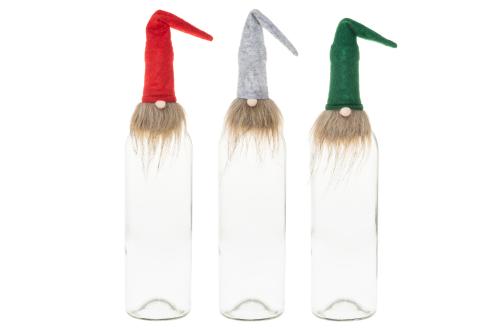 Flaskdekoration- Söt tomte med skägg - Köp billigt online hos Varuhus1