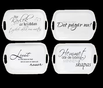 Bricka med text 36x25cm - Köp billigt online hos Varuhus1