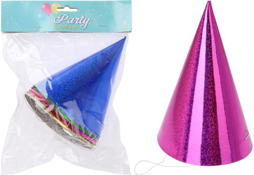 Partyhattar i 8-pack -Holographic - Köp billigt online hos Varuhus1