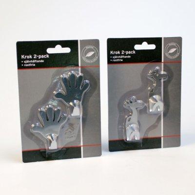 Självhäftande krokar 2-pack - Köp billigt online hos Varuhus1