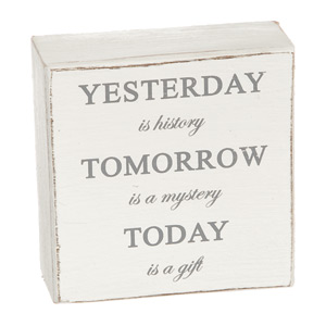 Tavla med text -Yesterday... - Köp billigt online hos Varuhus1